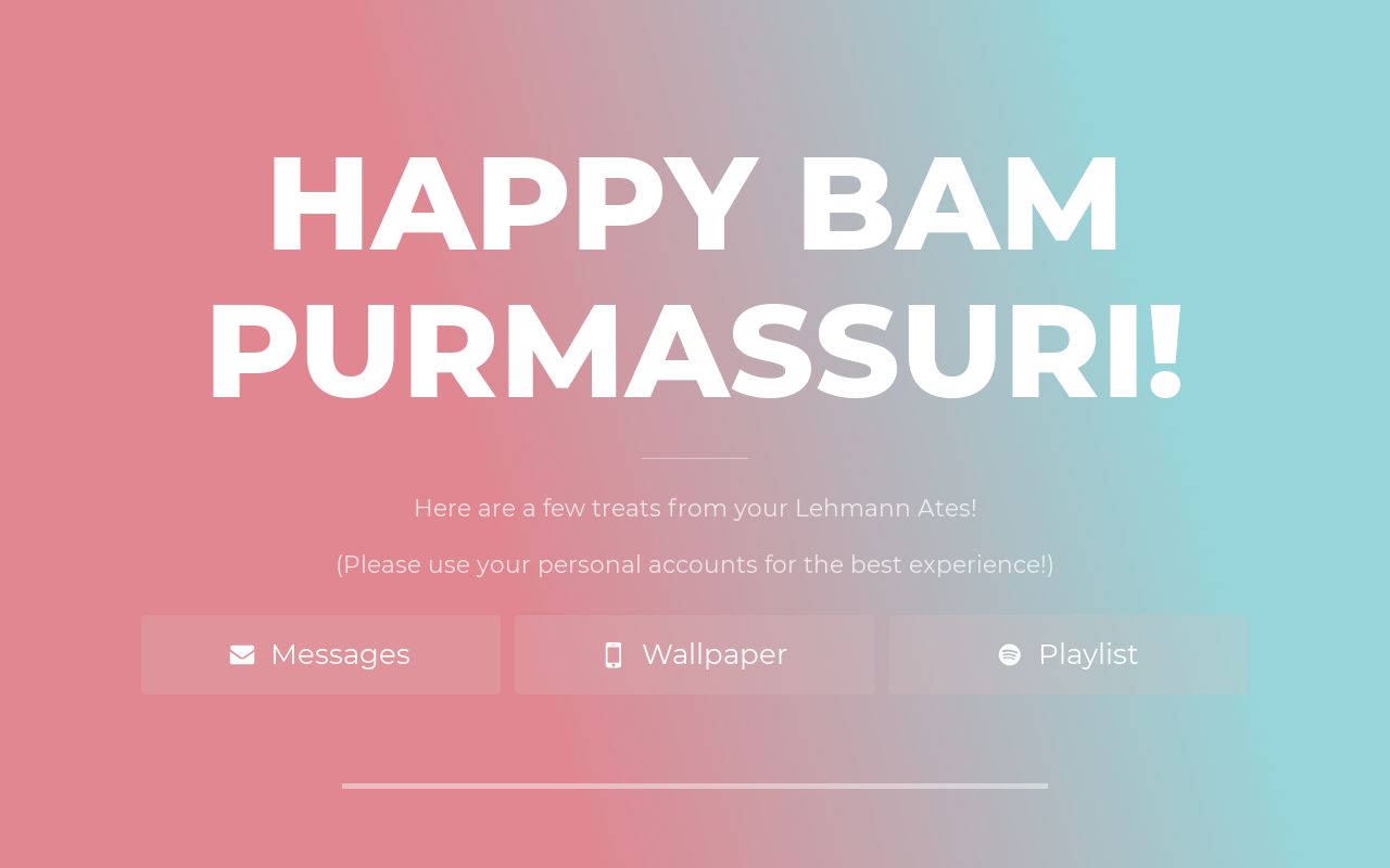 happy bam purmassuri!